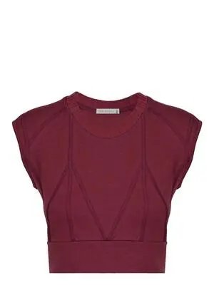 THE KOOZY Neva Top In Burgundy Red