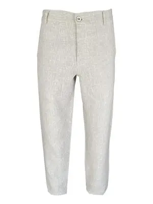 Haris Cotton Linen Pant In Natural Color - Grey
