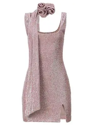 LITA COUTURE Sequin Embellished Mini Dress - Pink