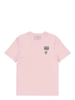 ANCHOR & CREW Cotton Cassette Monkey Organic Cotton Embroidered T-shirt - Pink