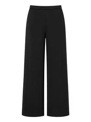OH!ZUZA NIGHT&DAY Wide-leg Ribbed Trousers - Black