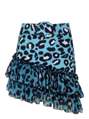 NUR KARAATA Tigra Leo Skirt - Blue