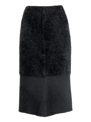 MAISON BOGOMIL Feather-knit Pencil Skirt - Black