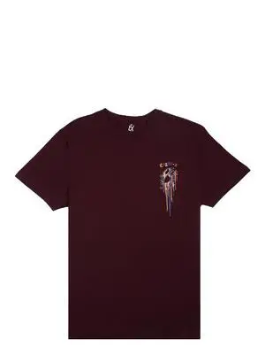 EIGHT X Contents Under Pressure Graphic T-shirt Burgundy - Red