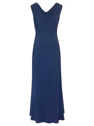 ALIE STREET LONDON Cruise Cowl Neck Gown In Midnight - Blue