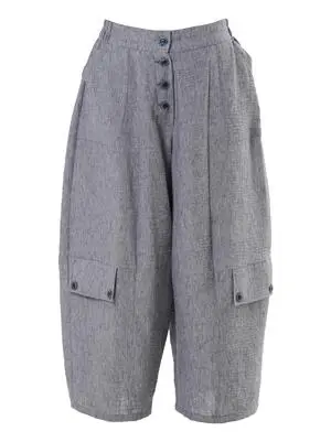 METAMORPHOZA Wide-leg Pants With Linen - Grey