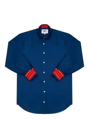KOY CLOTHING Mara Oxford Shirt Navy - Blue