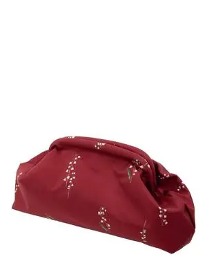 RAINSISTERS Crimson Floral Clutch Bag Red