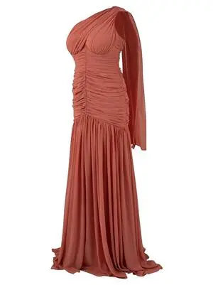 LAMIDE SADIPE Seraphina Coral Dress Orange