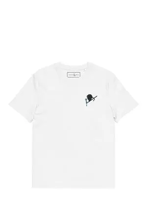 ANCHOR & CREW Artist Monkey Organic Cotton Embroidered T-shirt - White