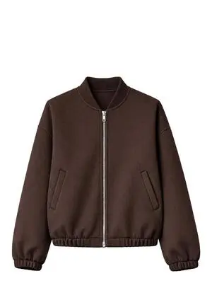 GUARDS LONDON Lora Wool Cashmere Bomber Jacket Chocolate - Brown