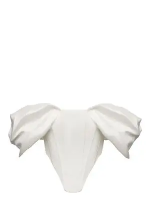 BENEDETTO Virgin Wool And Silk Corset - White