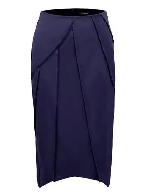 SMART AND JOY Asymmetric Structural Lines Skirt Navy - Blue