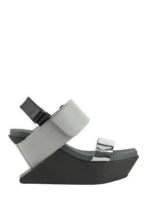 United Nude Silver / Black / Grey Delta Wedge Sandal Steel - Silver/black/grey