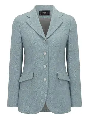 TRIONA Ocean Fiadh Irish Tweed Jacket - Blue