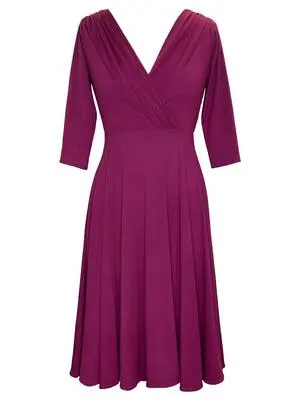 ALIE STREET LONDON Annie Dress In Plum Wine - Purple