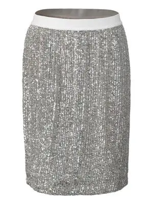 SMART AND JOY Glitter Mini Skirt - Silver