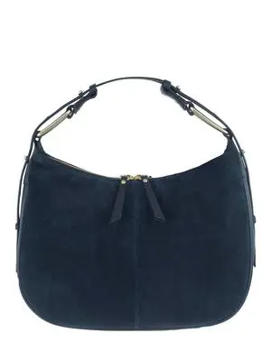 APATCHY LONDON The Charlie Navy Suede Bag - Blue