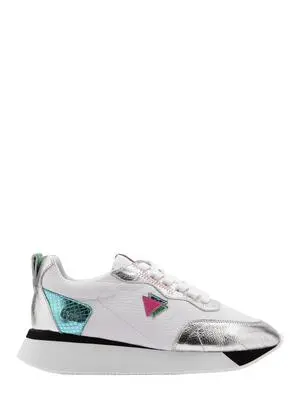 ILVI Merel Floater Leather Sneaker - Silver
