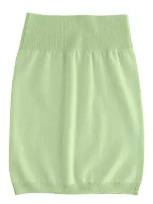 ZENZEE Cashmere Mini Skirt - Pear Green