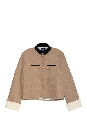 TANTRA SPAIN SL Jacket With Front Pocket Detail - Brown