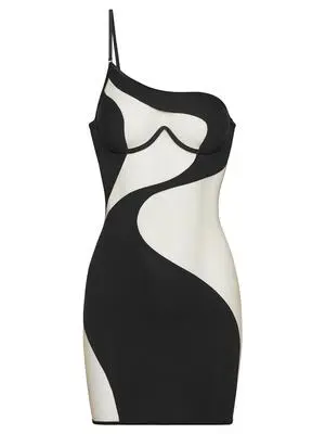 GOD SAVE QUEENS Car Dress Nude - Black