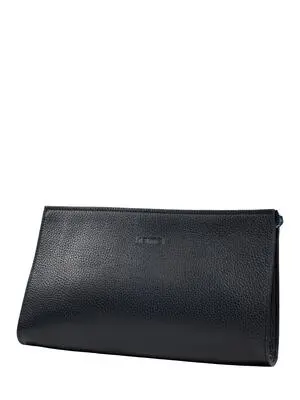 HAMEL ATELIER Mitte Leather Clutch Bag Navy - Blue
