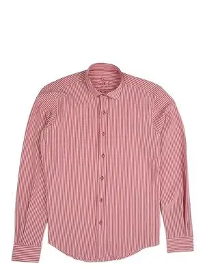 EIGHT X Striped Seersucker Button Down Shirt - Red
