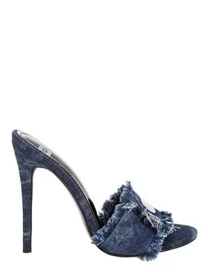 RAG & CO Claudia Distressed Denim Stiletto Sandals In By Rag & Co