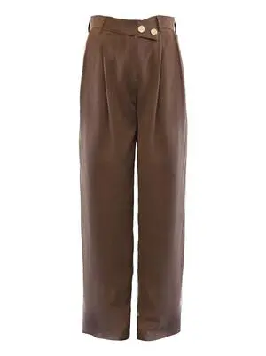 MIRIMALIST Loose Maxi Pants - Brown