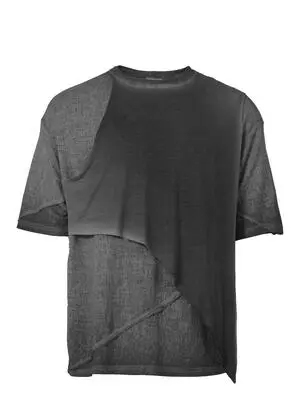 ZHENABIA Grey / Black / Neutrals Gayb T-shirt Charcoal - Boho Grey/black
