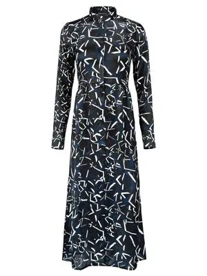 BOUTIQUE KAOTIQUE Blue / Black Long Silk Starry Night - Blue/black
