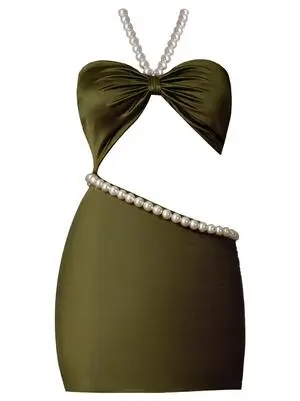 NUR KARAATA Sophia Mini Dress - Green