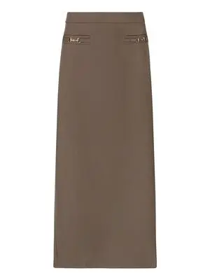LOU&UP (FORMERLY LOUP CLOTHING) Buckle Skirt Mushroom - Brown