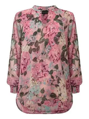JAMES LAKELAND Peony Print Blouse - Pink