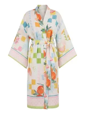 Loveist Store Garden Statet Kimono - Orange