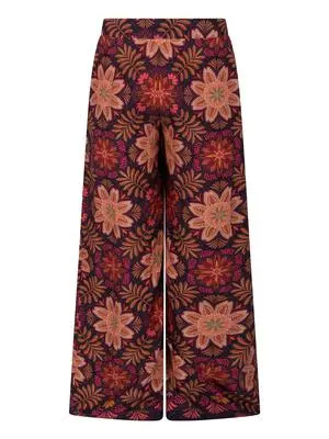 IN OUR NAME Bwahit Border Print Wide Leg Trousers - Pink