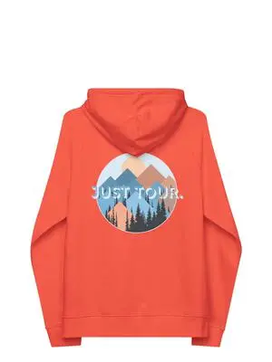 ANCHOR & CREW Organic Cotton Raglan Hoodie With Printed Graphic - Orange
