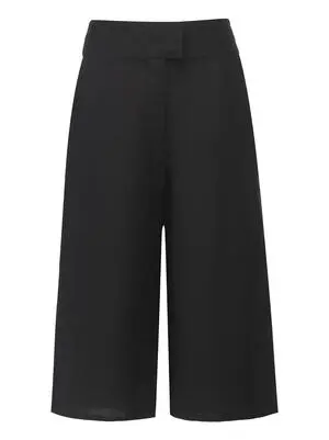 SMART AND JOY Wide Capri Pants - Black