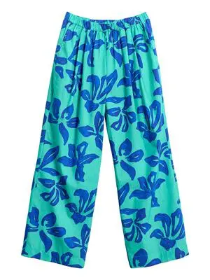 LOST PATTERN Tropical Bliss Wide-leg Pants Ocean - Blue
