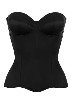 MAVLO Satin Corset Bustier - Black