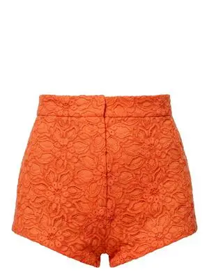 AGGI BY HALEWSKI Cori Sun Lace Micro Shorts - Orange