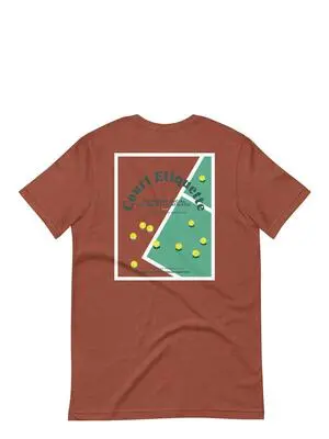 ANCHOR & CREW Clay Court Etiquette Tennis Club League Organic Cotton T-shirt - Red