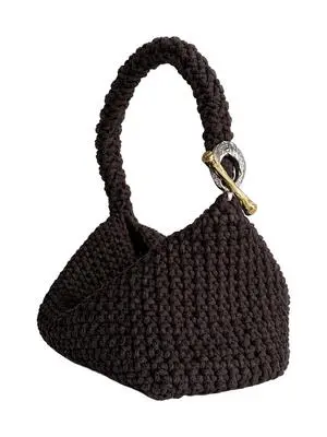 ISKRA The Clasp" Hand-woven Bag - Brown