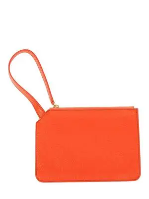 SJW BAGS LONDON Marissa Leather Clutch/wristlet - Orange