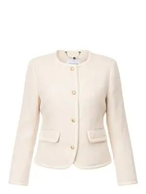 FRANCHETTI BOND Neutrals Milana Off Weave Jacket White