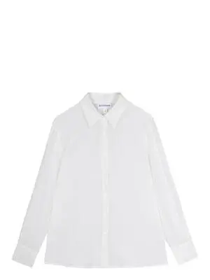 BEL CASHMERE Bianca Silk Blouse Ivory - White