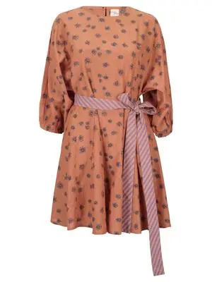 EM & SHI Cinnamon Daisy Mini Dress - Brown