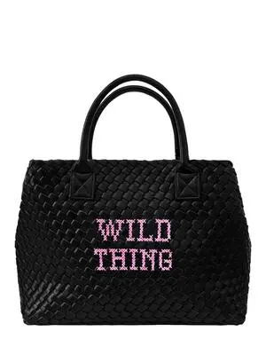 LILLY LOVES Wild Thing Vegan Woven Handbag - Black