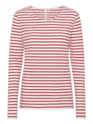 GROBUND Mulle Blouse The One With Currant Stripes - Red